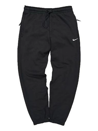 Nike Embroidered Logo Fleece Casual Sports Pants/trousers/joggers - Black