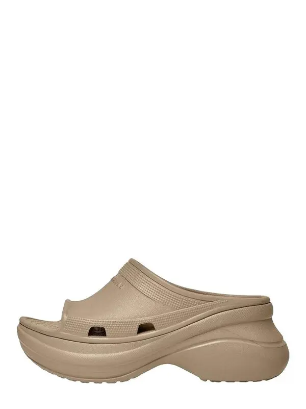 Balenciaga X Crocs Pool Slide Sandals - Beige