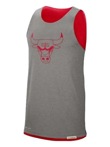 Nike Chicago Bulls Nba Reversible Vest - Red/gray/black