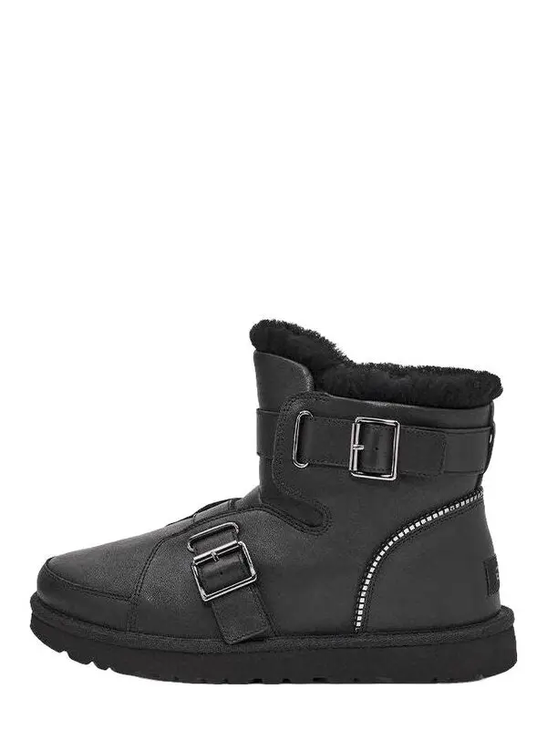 UGG Mini Buckle Short Boots - Black