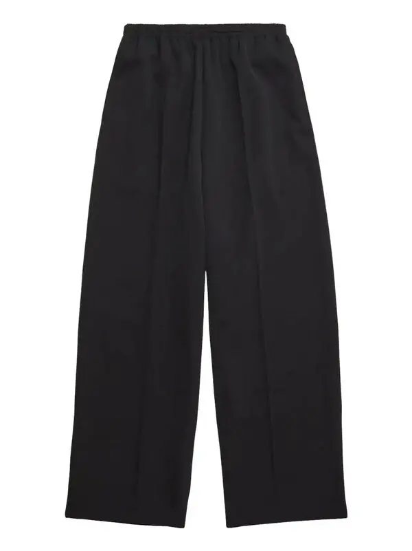 Balenciaga Elastic Waist Straight Leg Pants - Black