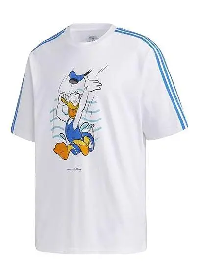 Adidas Neo Donald Duck Sports Short Sleeve White T-shirt - Black