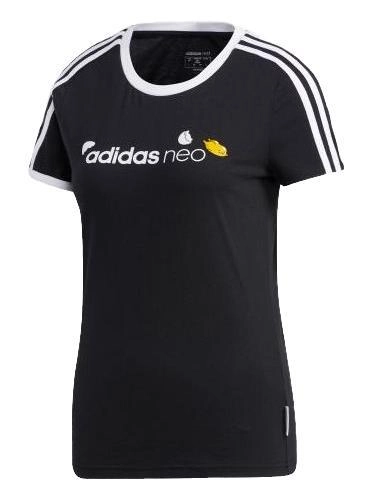 Adidas Neo Yellow Crossover Sports Short Sleeve - Black