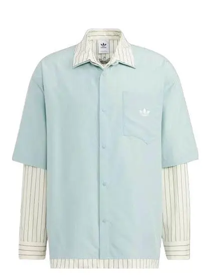 Adidas Originals X Umamiism Crossover Logo Printing Long Sleeves Blue Shirt - Default Colorway