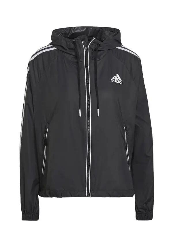 Adidas 3-stripes Windbreaker Jacket - Black