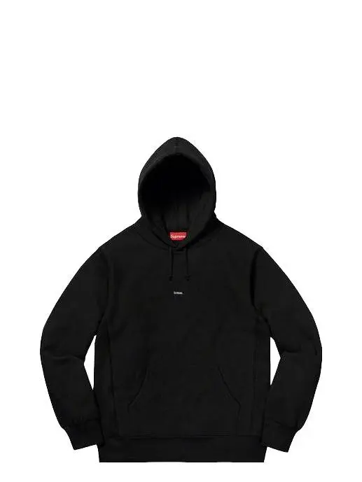 Supreme Micro Logo Hooded Sweatshirt - Black