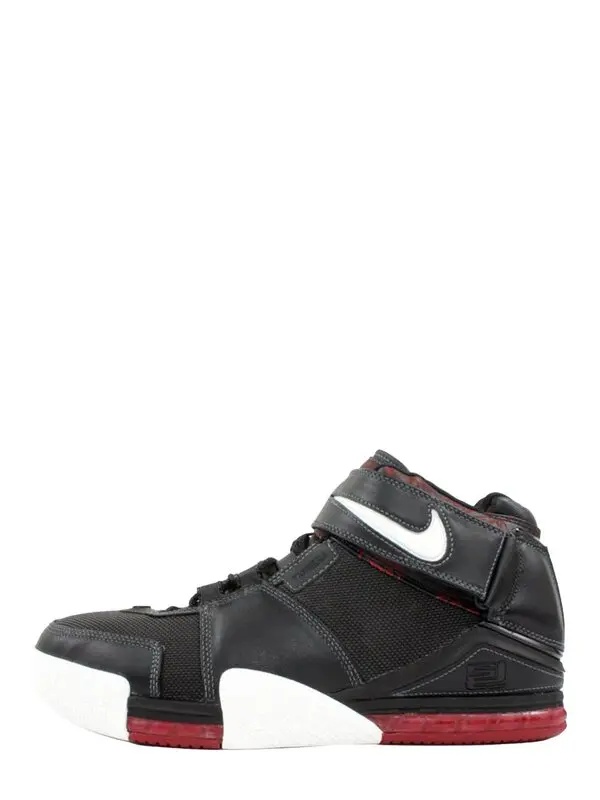 Nike Zoom Lebron 2 " Crimson" Retro Basketball Mid Tops - Black