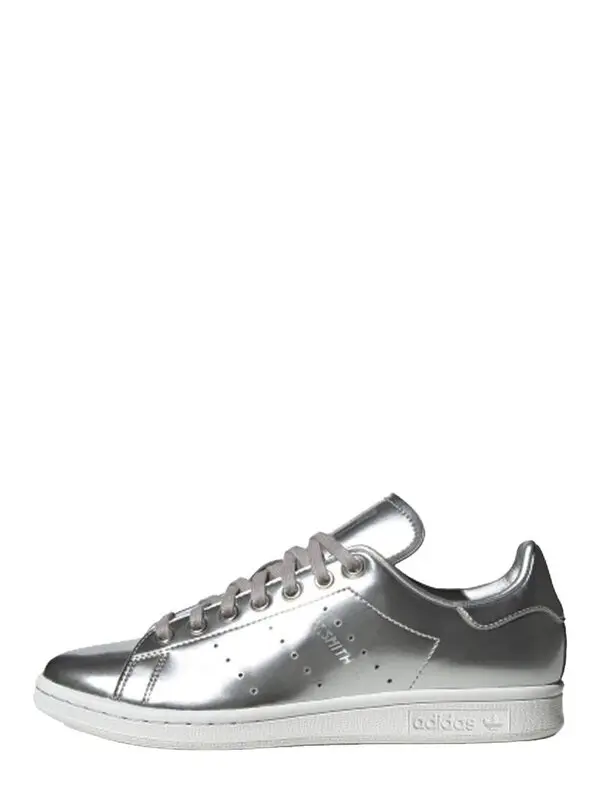 Adidas Stan Smith Metallic Leather Sneakers - Silver