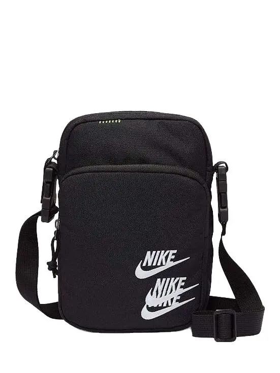 Nike Heritage Embroidered Triple Logo Shoulder Bag - Black