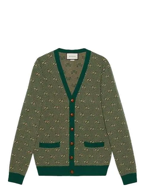 Gucci Gg Striped Wool Cardigan - Default Color