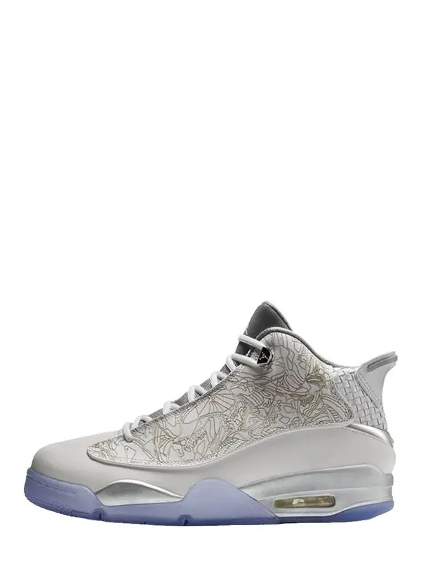 JORDAN Dub Zero "laser" Sneakers - White/metallic Silver-white