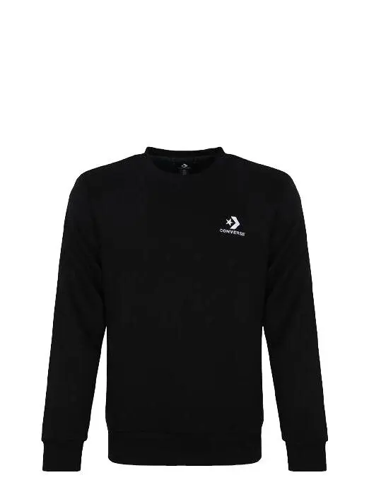CONVERSE Star Chevron Embroidered Crewneck Sweatshirt - Black