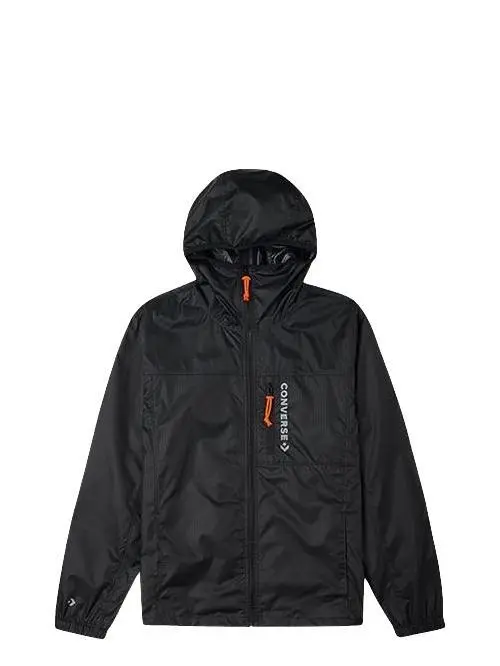 CONVERSE Retro Casual Hooded Jacket - Black