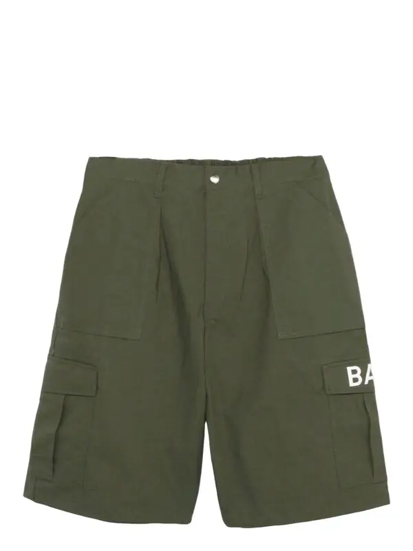 A BATHING APE 6 Pocket Wide Fit Shorts - Green