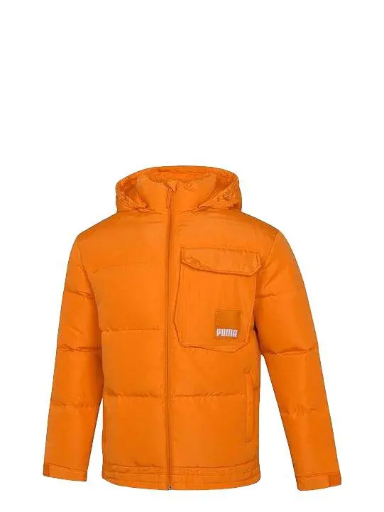 PUMA Down Jacket With Hood - Orange