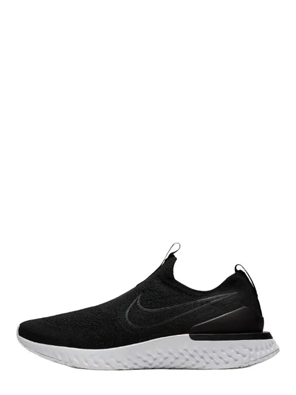 Nike Epic Phantom React Flyknit Athletic Sneakers - Black-white