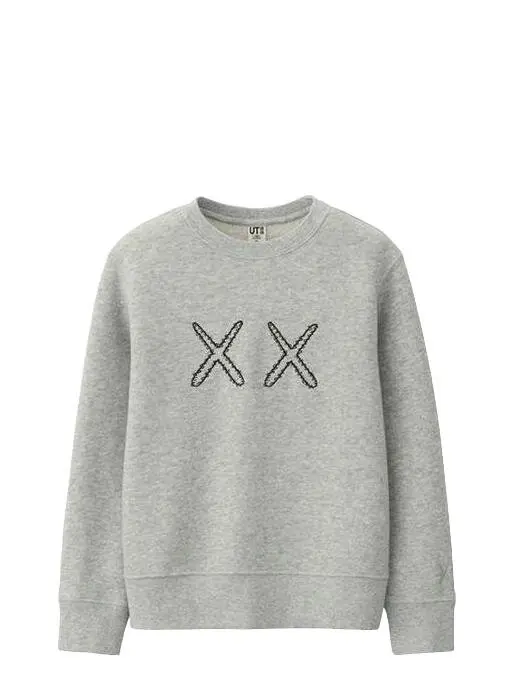 Uniqlo Kaws Graphic Crewneck Sweatshirt - Gray