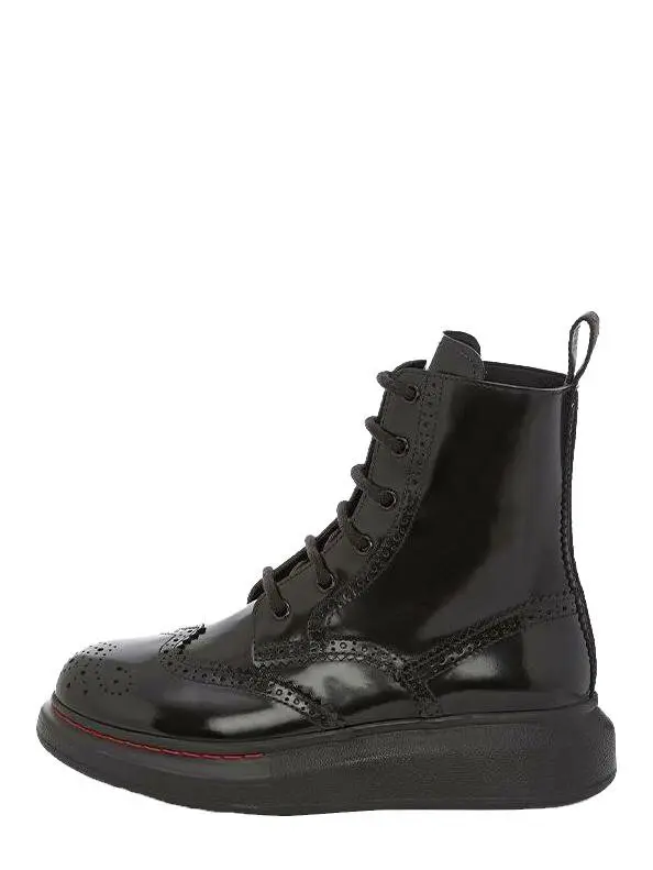 Alexander McQueen Hybrid Lace-up Wingtip Boots - Black