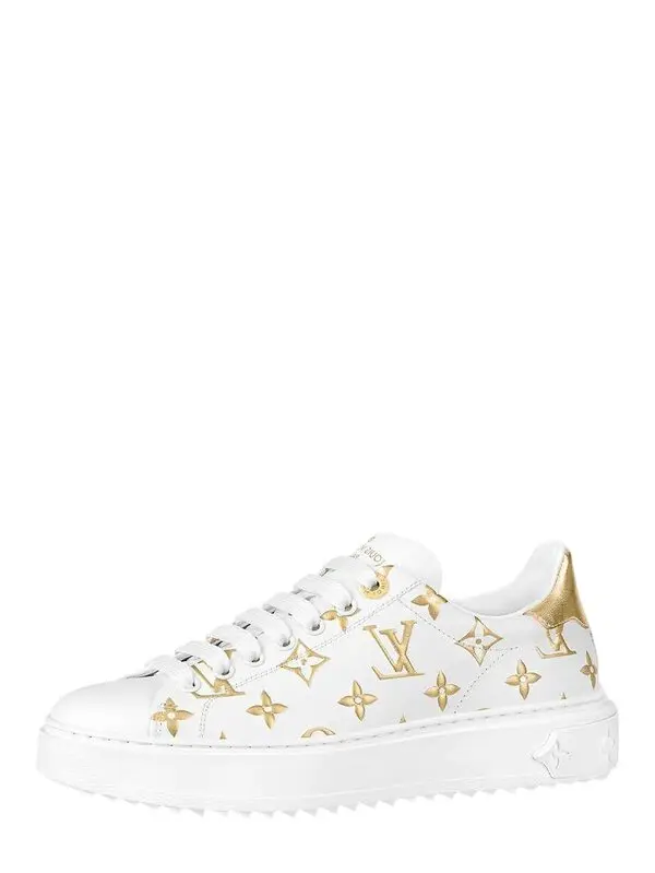 LOUIS VUITTON Time Out Sneakers - White/gold