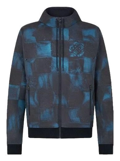 LOUIS VUITTON Fw21 Zipper Hooded Long Sleeves Jacket - Blue