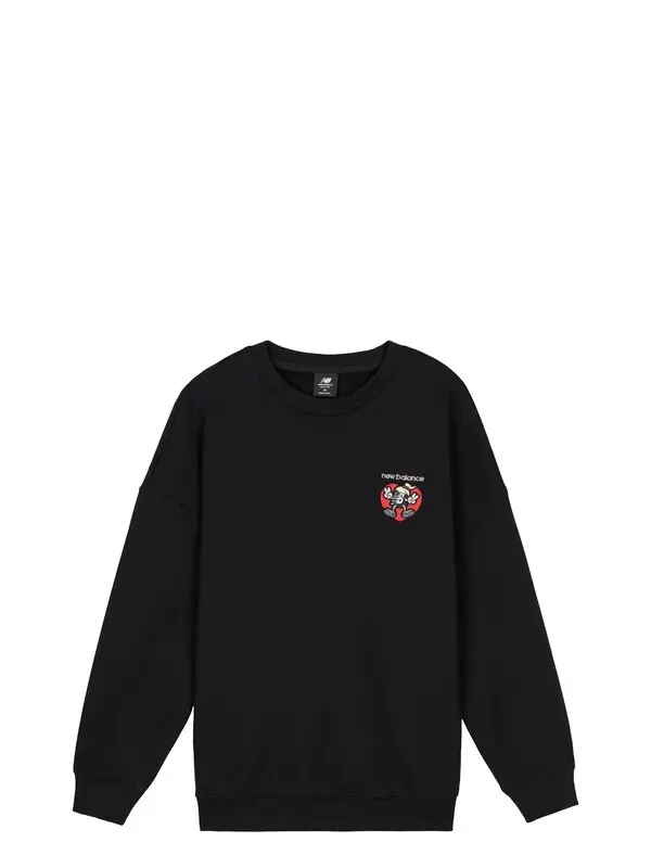 NEW BALANCE Printed Crewneck Sweatshirt - Black