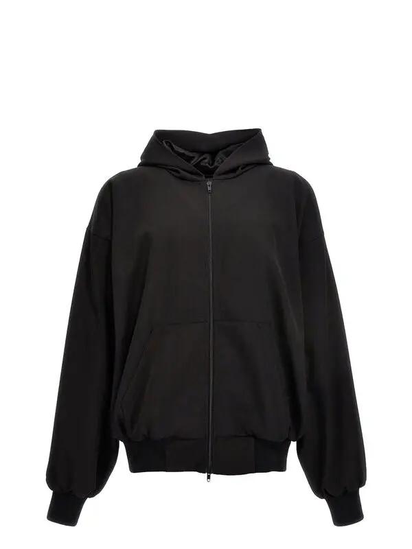 Balenciaga Zip-up Hoodie - Black