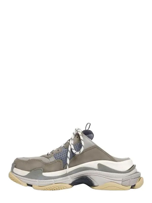 Balenciaga Triple S Mules - Grey/white/blue