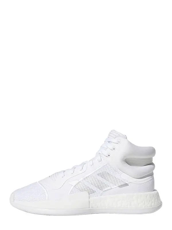Adidas Marquee Boost Vintage Basketball High Tops - Silver/white