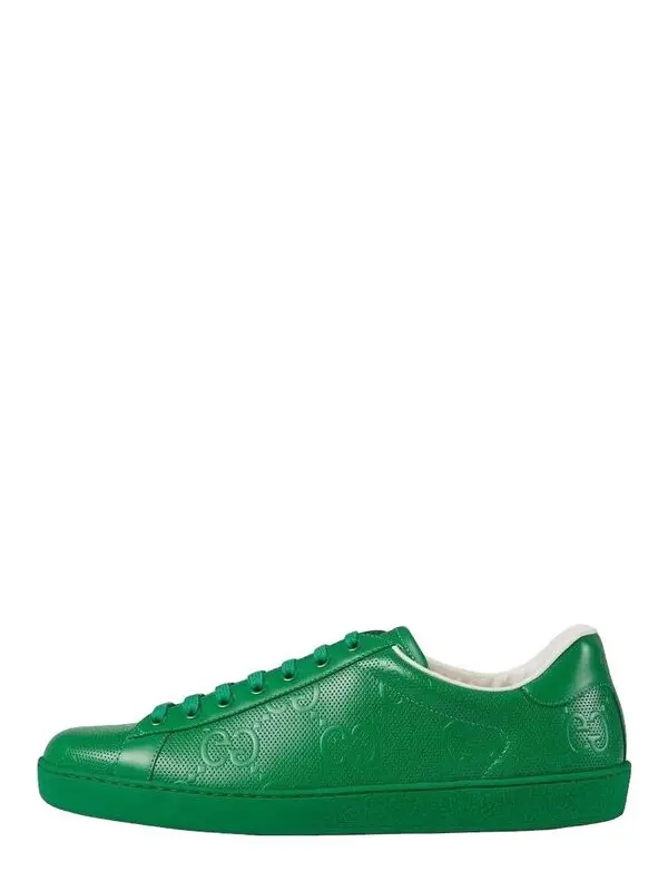 Gucci Ace Series Embossed Sneakers - Green