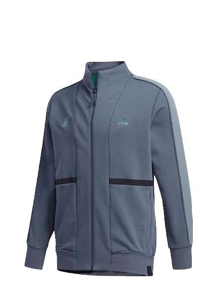 Adidas Cozy Sports Stand Collar Zip-up Jacket - Blue