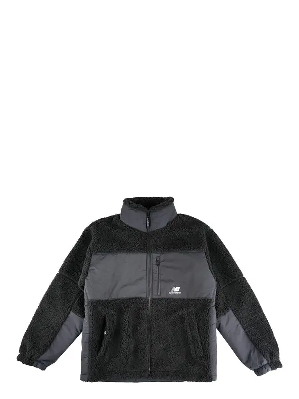 NEW BALANCE Fleece Zip-up Jacket - Black/grey