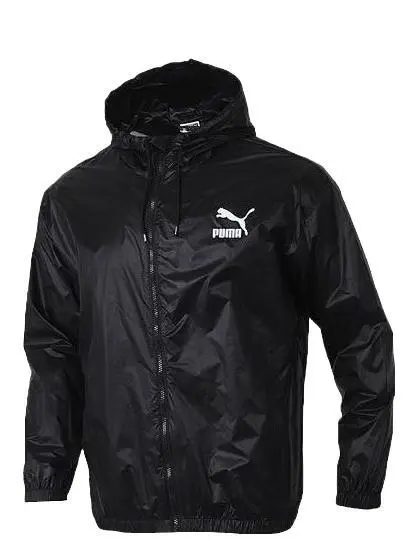 PUMA Woven Windproof Hooded Jacket - Black