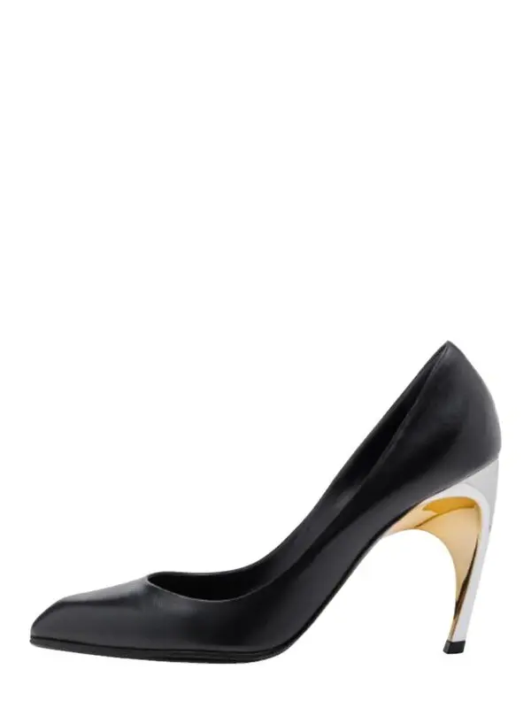 Alexander McQueen Sculptural Heel Pumps - Black/silver