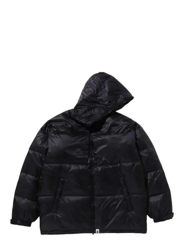 A BATHING APE Shark Hooded Down Jacket - Black