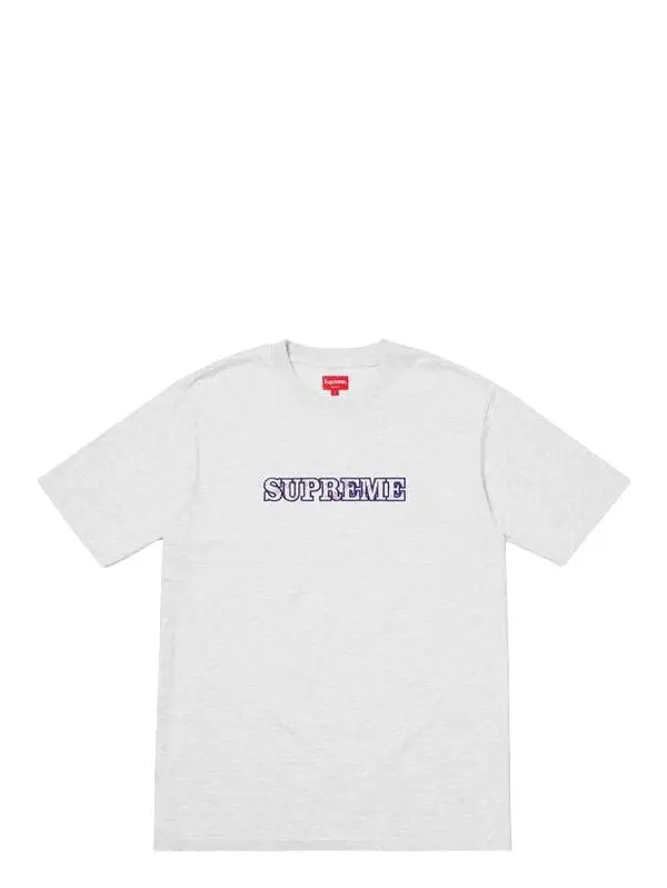 Supreme Fw18 Floral Logo Tee Ash Logo Tee - Grey