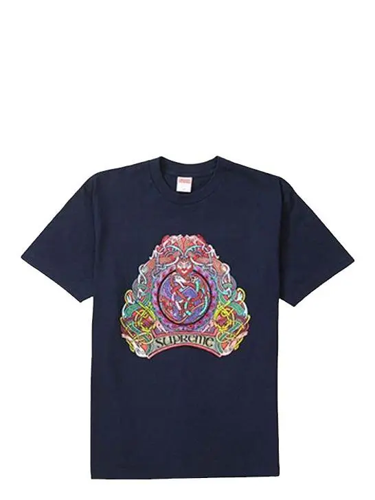Supreme Ss19 Knot Tee Navy Printing Short Sleeve Navy - Blue