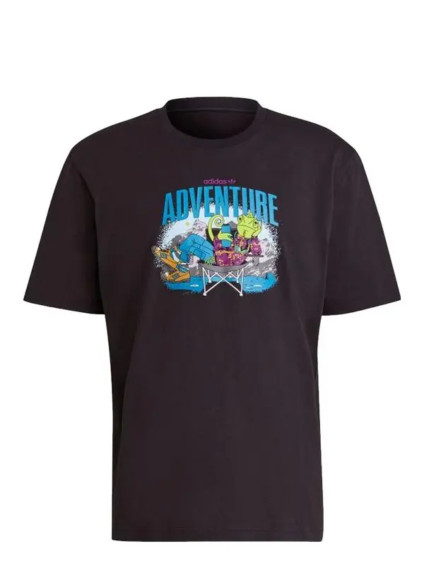 Adidas Originals Chameleon Printing Sports Short Sleeve T-shirt - Black