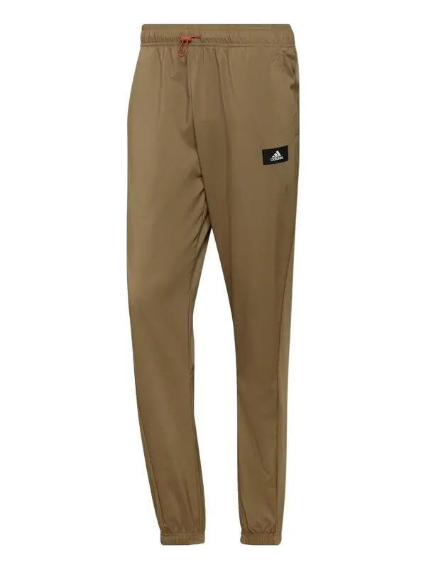 Adidas Solid Color Logo Label Side Pocket Bundle Feet Sports Pants/trousers/joggers Green - Default Color