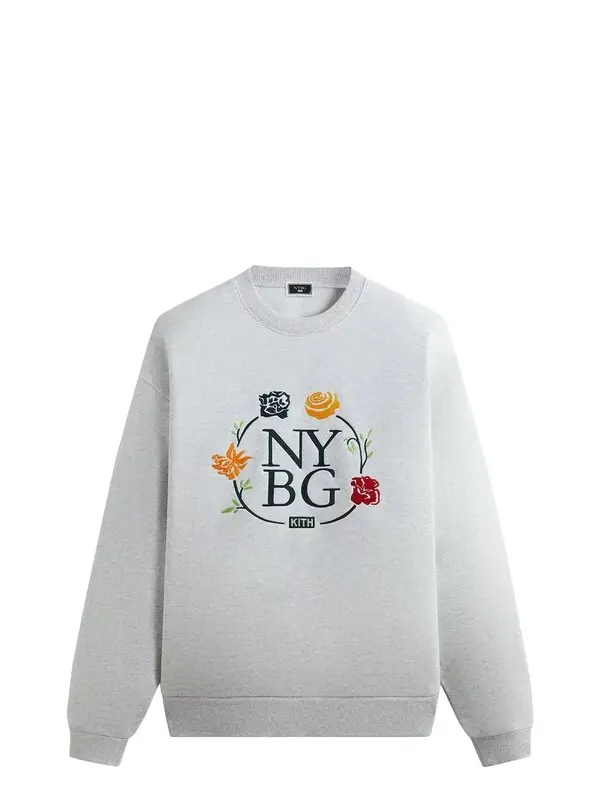 Kith X New York Botanical Garden Logo Nelson Crewneck - Grey