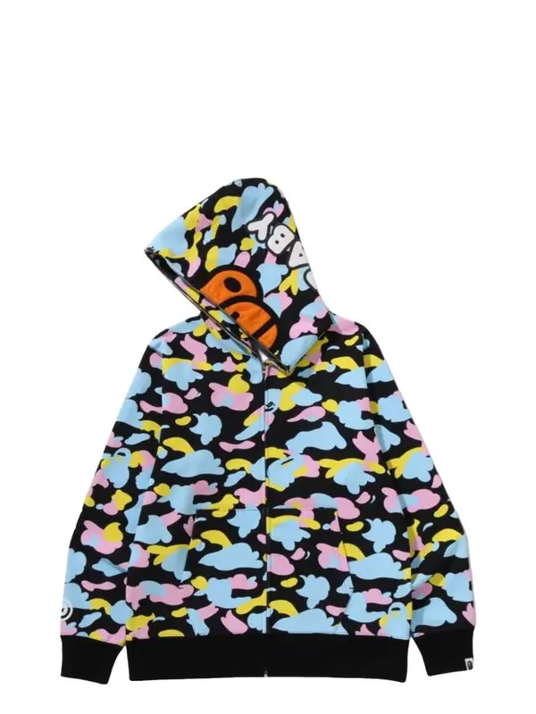 A BATHING APE Baby Milo Camouflage Full Zip Hoodie - Black