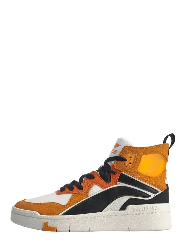 LI-NING Superwave Hi High Top Sneakers - Orangewhiteblue