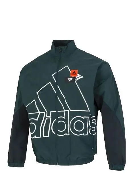 Adidas Stand Collar Woven Jacket With Logo Detail - Default Color