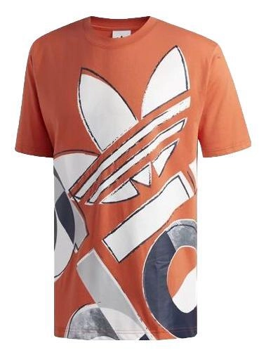Adidas Originals Large Logo Graffiti Sports Short Sleeve - Orange