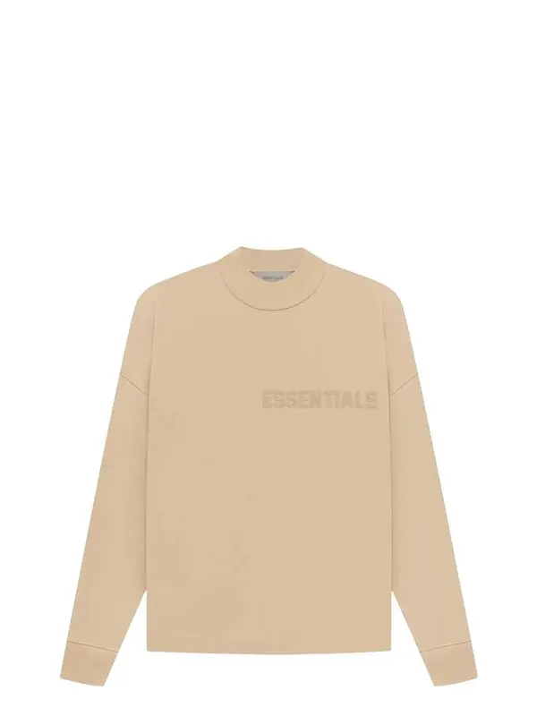 Fear Of God Long Sleeve Logo T-shirt - Tan/brown