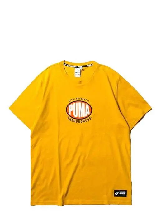 PUMA X The Hundreds Logo Printed Short Sleeve Tee - Gold
