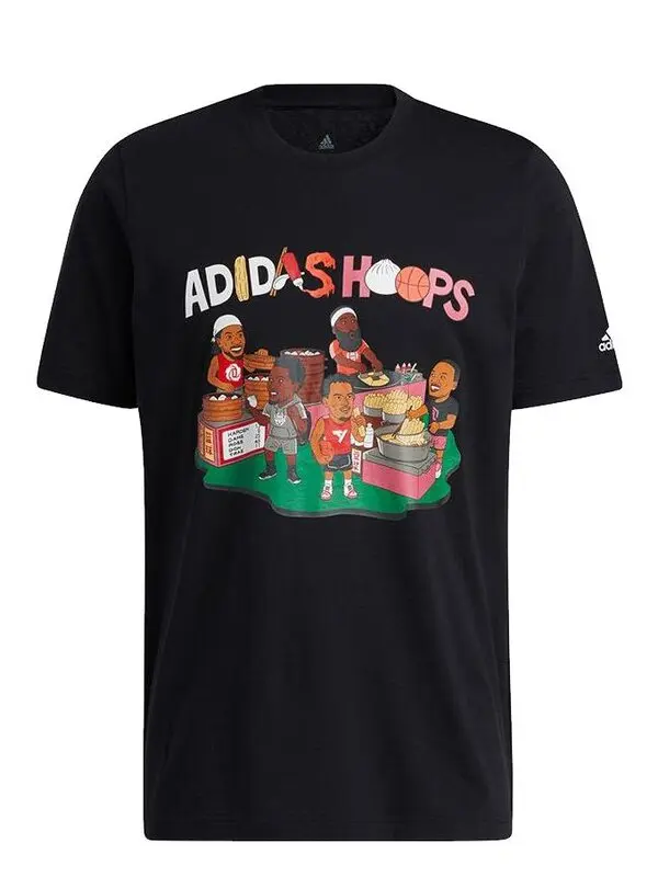 Adidas China S1 Tee Casual Basketball Sports Breathable Short Sleeve - Black