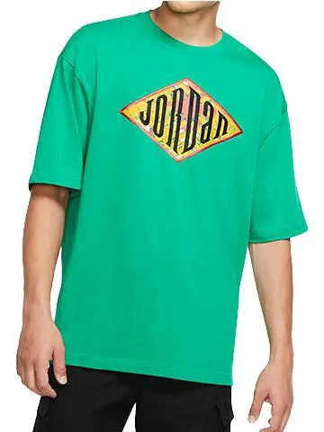 JORDAN Sport Dna Embroidered Printing Logo Short Sleeve - Green