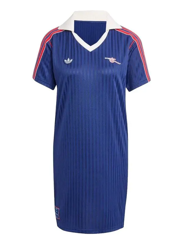 Adidas Arsenal Football Club "icons" Rugby Shirt Dress - Navy/red