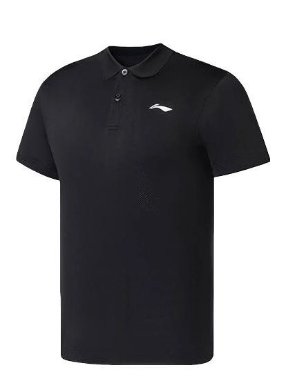 LI-NING Logo Quick-drying Training Polo Shirt 'black - Black/white