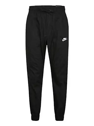 Nike Solid Color Sports Woven Long Pants - Black